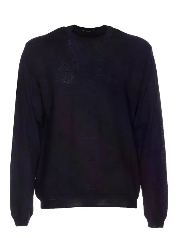 HOSIO Crewneck Long-sleeved Sweater - Blue