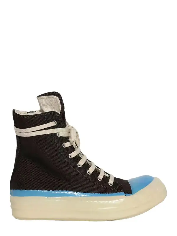 Rick Owens Denim High-top Sneakers - Brown