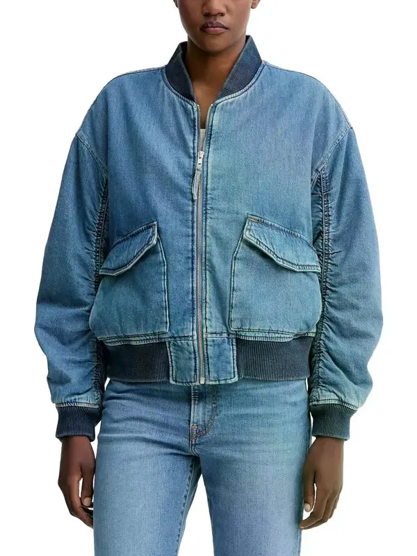 LEVI'S Denim Bomber Jacket - Blue
