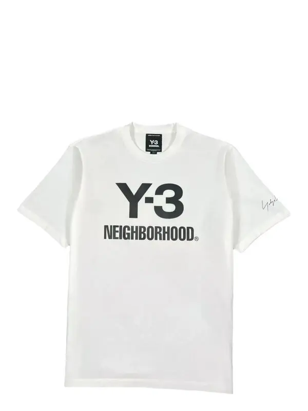 Y3 X Neighborhood Logo-print T-shirt - White