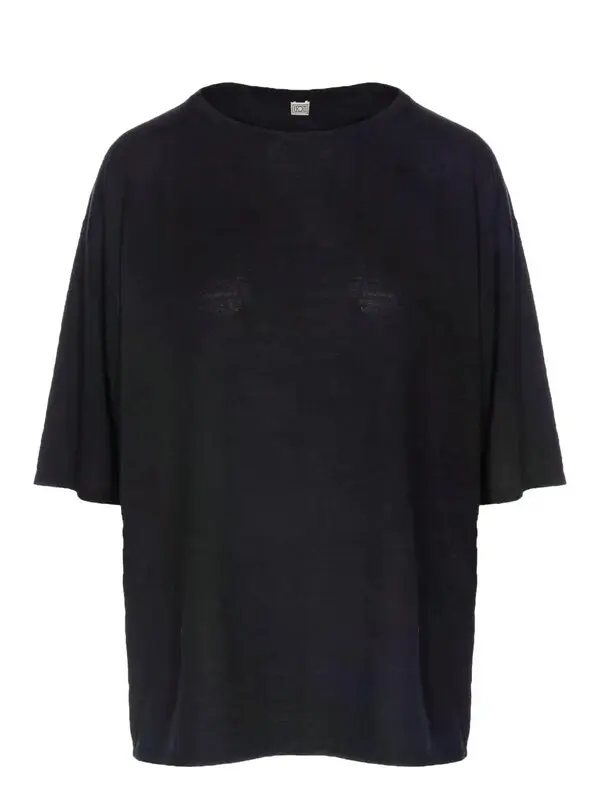 TOTEME Crew-neck Short-sleeves T-shirt - Black