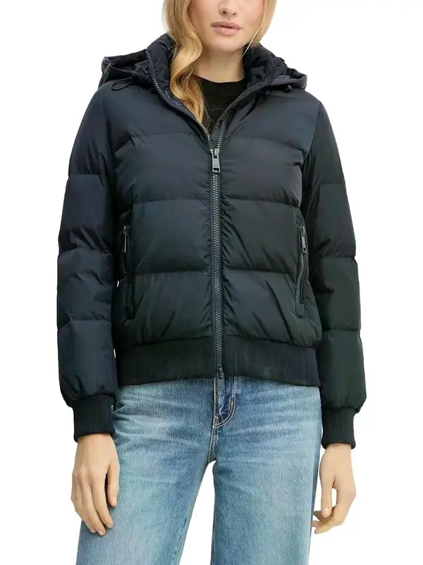 Armani Exchange Hooded Padded Down Jacket - Blue