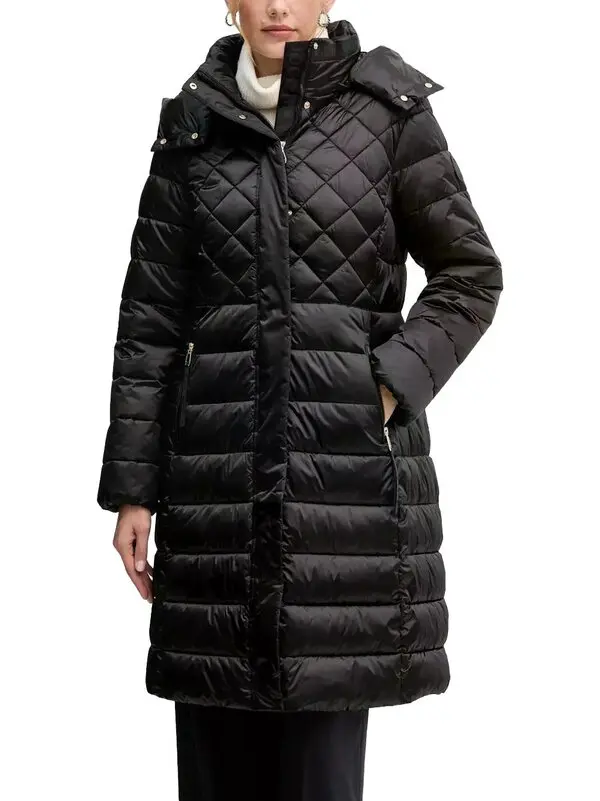 JOOP! Quilted Hooded Coat - Black