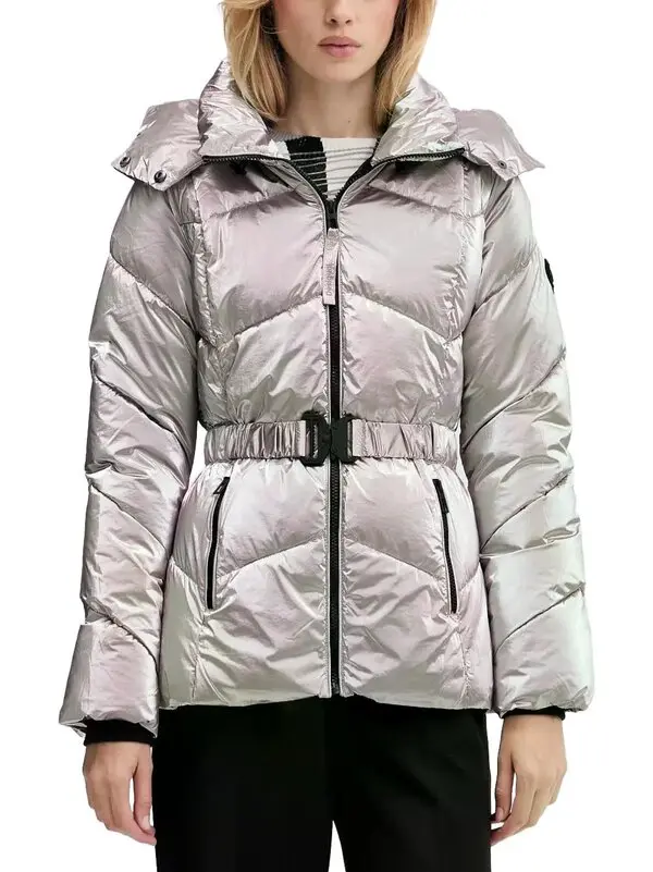Desigual Metallic-effect Padded Jacket - Grey