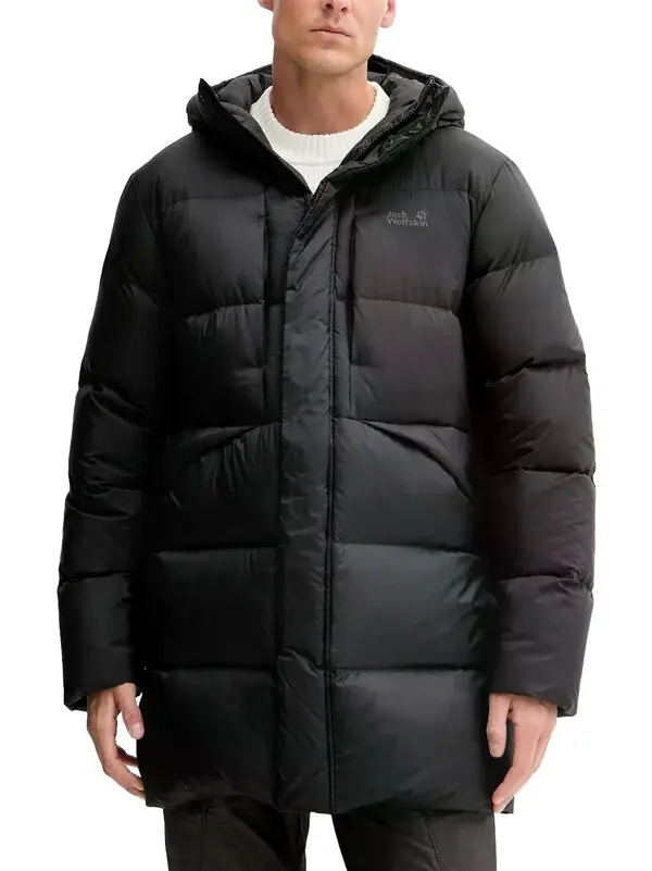 JACK WOLFSKIN Icy Hill Hooded Padded Jacket - Black