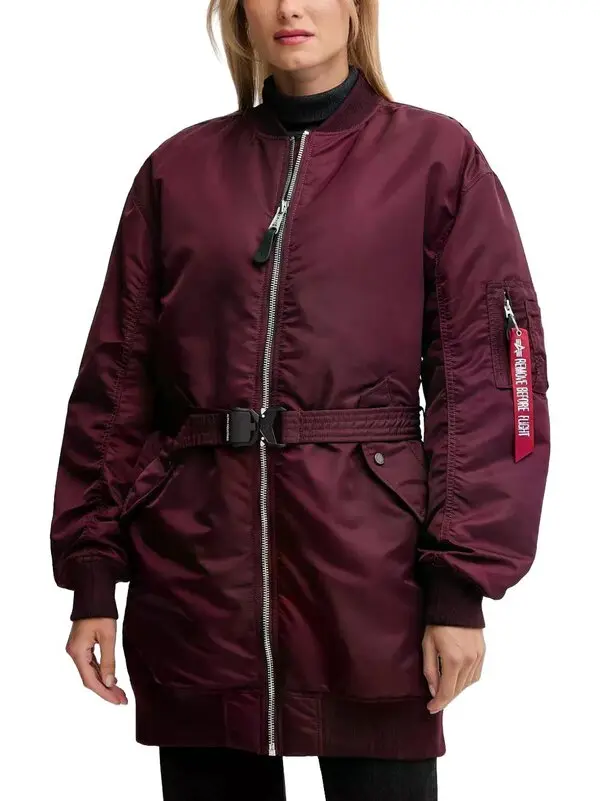 Alpha Industries Ma-1 Belted Coat - Red