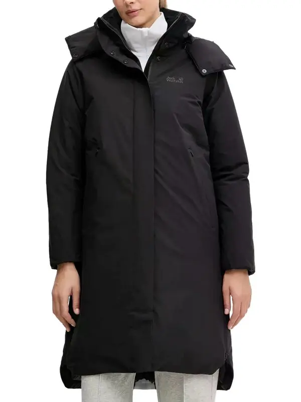 JACK WOLFSKIN Hooded Zip-up Jacket - Black