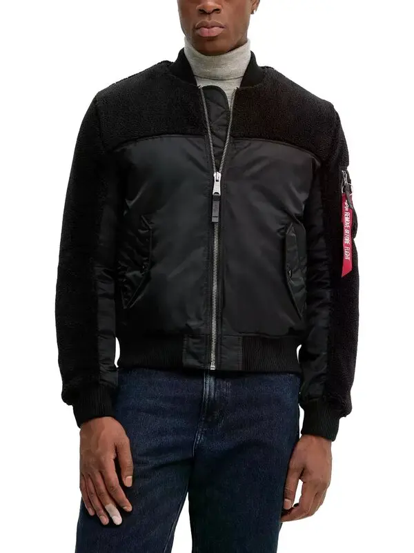 Alpha Industries Ma-1 Teddy Bomber Jacket - Black