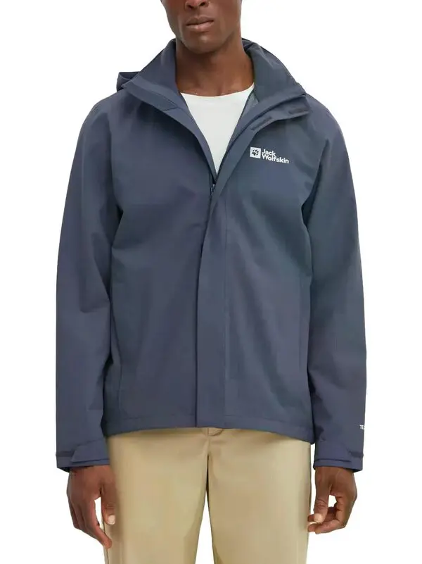 JACK WOLFSKIN Trailtime Hooded Zip-fastening Performance Jacket - Blue