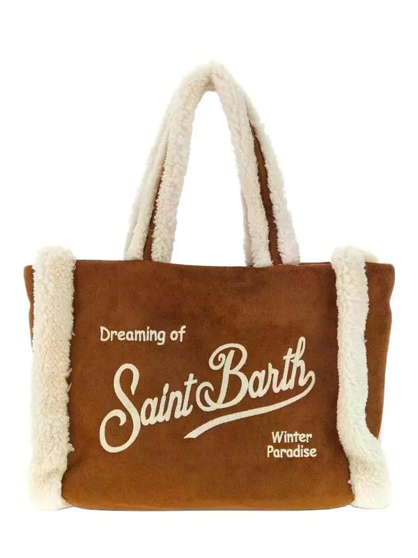 MC2 SAINT BARTH Colette Shearling-lined Tote Bag - Brown