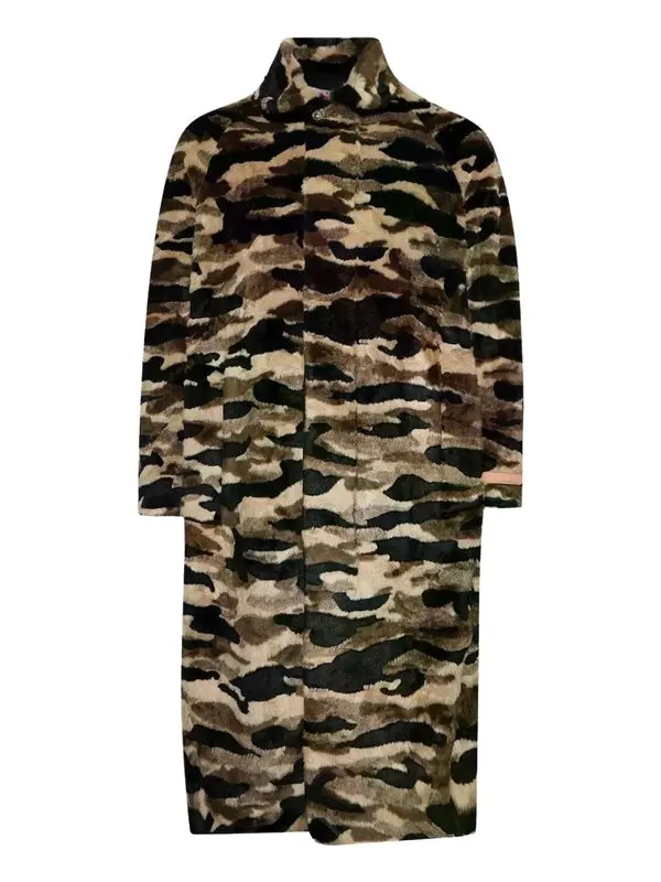 PDF Camouflage-pattern Coat - Brown