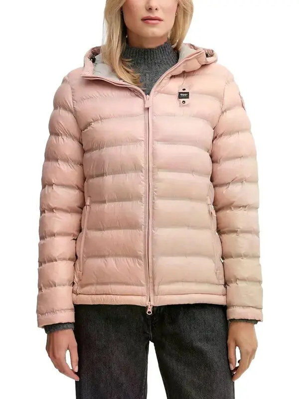 BLAUER. Padded Jacket With Hood - Pink