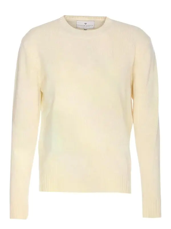SEVEN GAUGE Crew-neck Long-sleeve Sweater - White