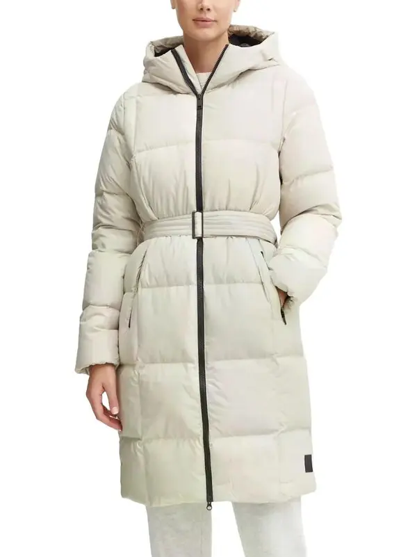 JACK WOLFSKIN Frozen Lake Belted Hooded Coat - Neutrals