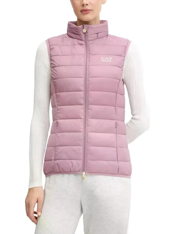 Emporio Armani Logo-detail Padded Gilet - Pink
