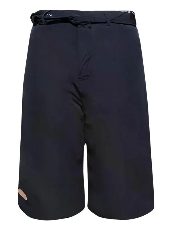 PDF Belt-loop Knee-length Shorts - Blue