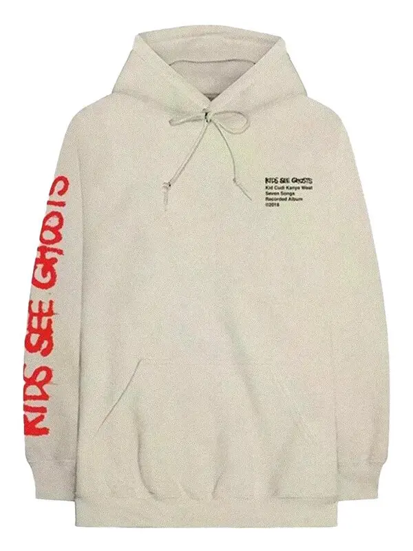 KANYE WEST Graphic-print Hoodie - Neutrals