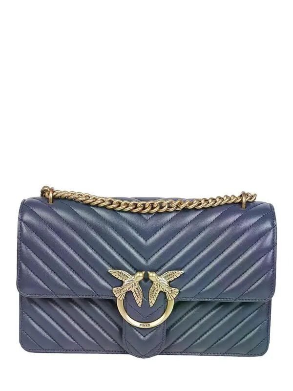 Pinko Chevron-pattern Shoulder Bag - Blue