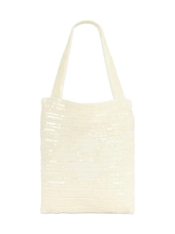 BODE Sequin Spotlight Tote Bag - Cream