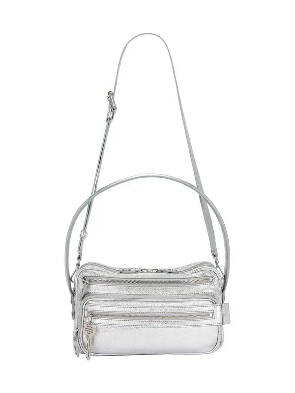 Acne Studios Camero Party Grainy Metallic Bag - Silver