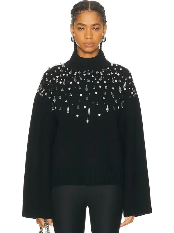 Retrofete Christa Embellished Sweater - Black