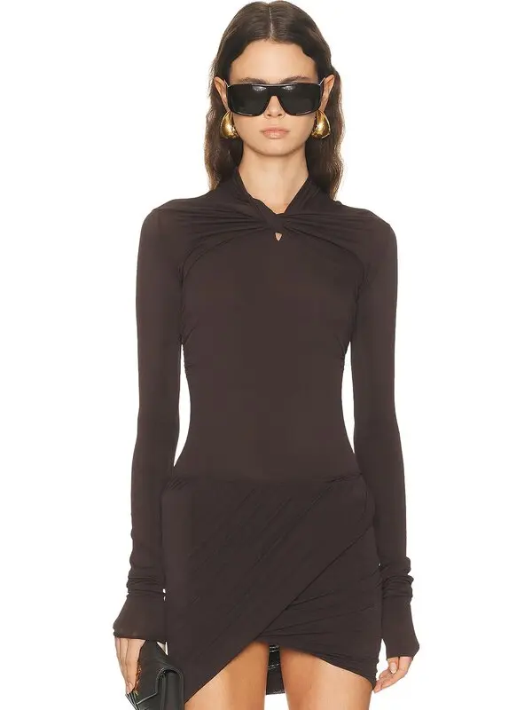 Rick Owens Kairo Long Sleeve Top - Raisin