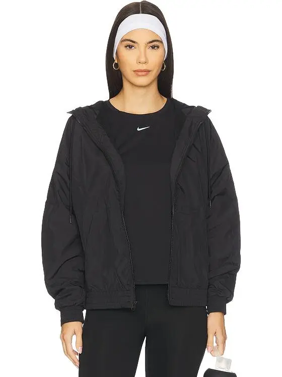 Nike Loose Essential Woven Uv Hooded Jacket - Black & White