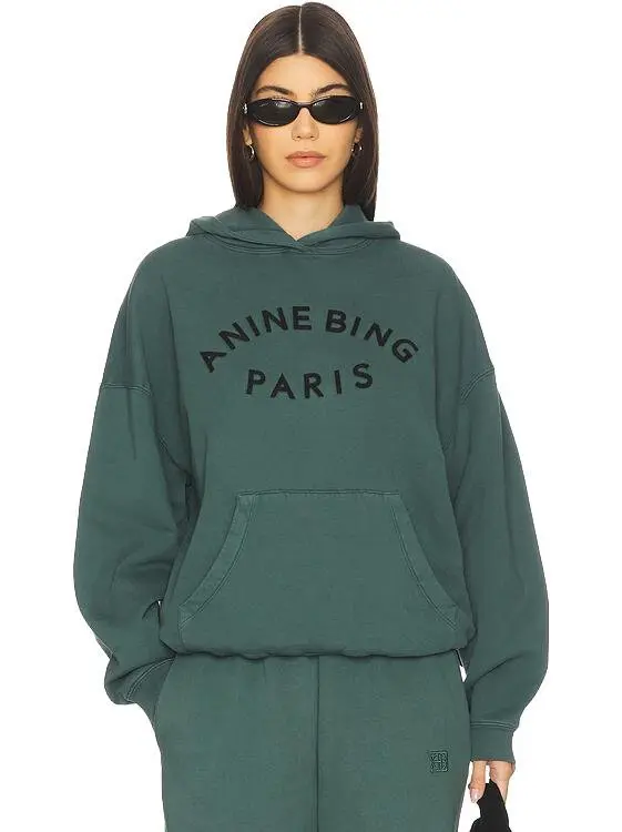 ANINE BING Harvey Paris Sweatshirt - Dark Teal