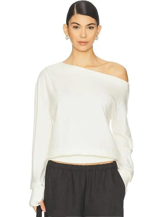 BOBI Asymmetrical Thumbhole Top - Cream