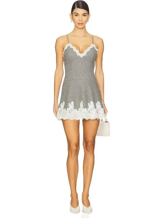 LoveShackFancy Teddi Dress - Grey Melange