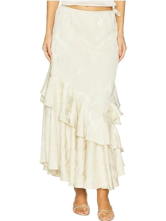 Free People Autumn Promenade Maxi Skirt - Tea Cookie
