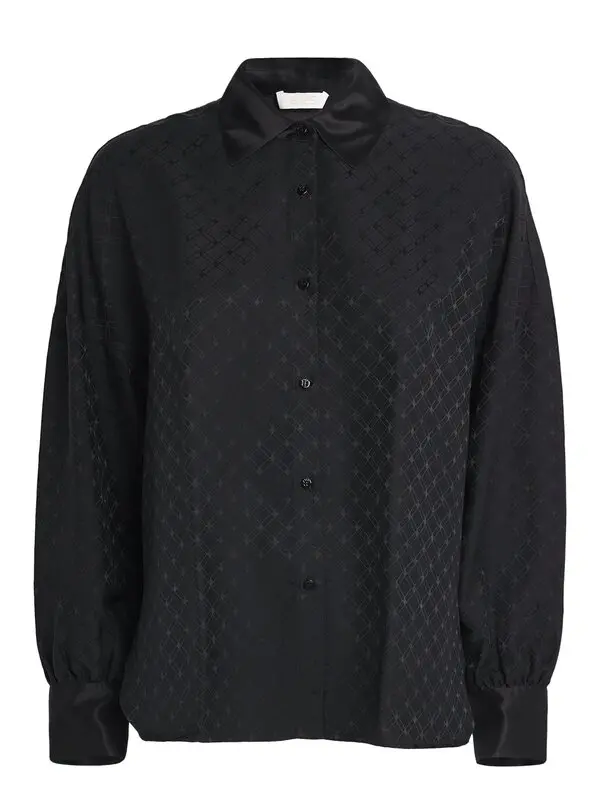 ERES Silk Jacquard Palace Shirt - Black