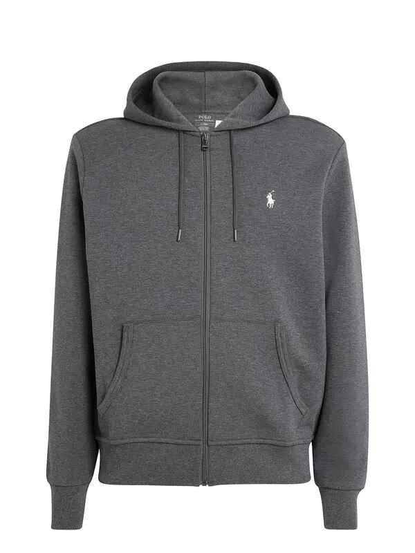 Ralph Lauren Cotton-blend Zip-up Hoodie - Grey