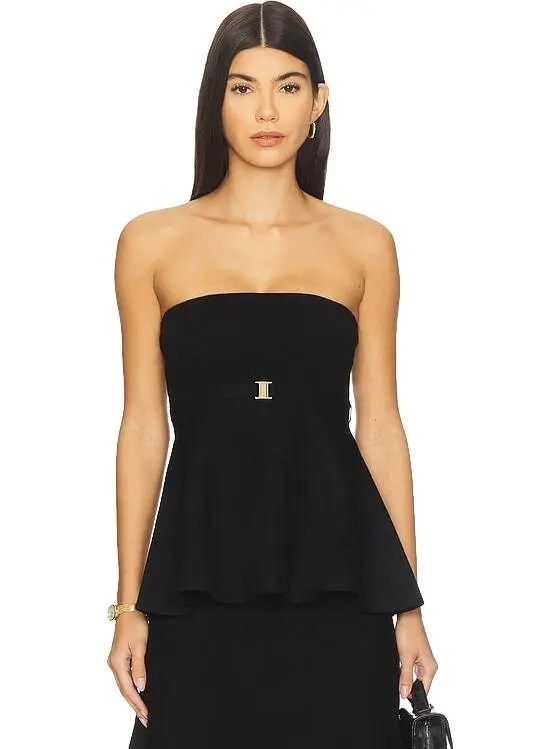KARINA GRIMALDI Krystina Strapless Top - Black