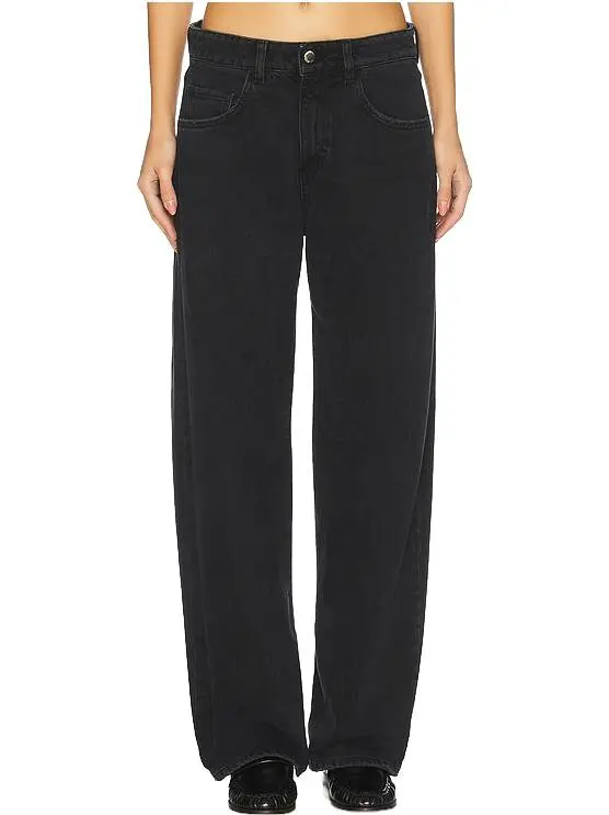 ICON DENIM LA Bea Wide Leg Jeans - Graphite Black