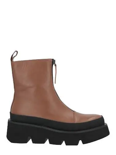 EMANUÉLLE VEE Ankle Boots In Leather - Brown