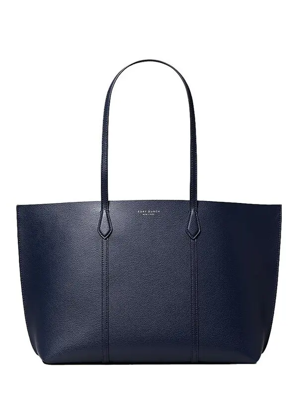 Tory Burch Perry Leather Tote - Dark Sky