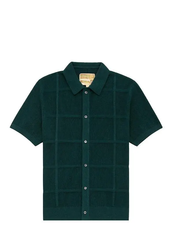 Aimé Leon Dore Windowpane Cardigan - Green