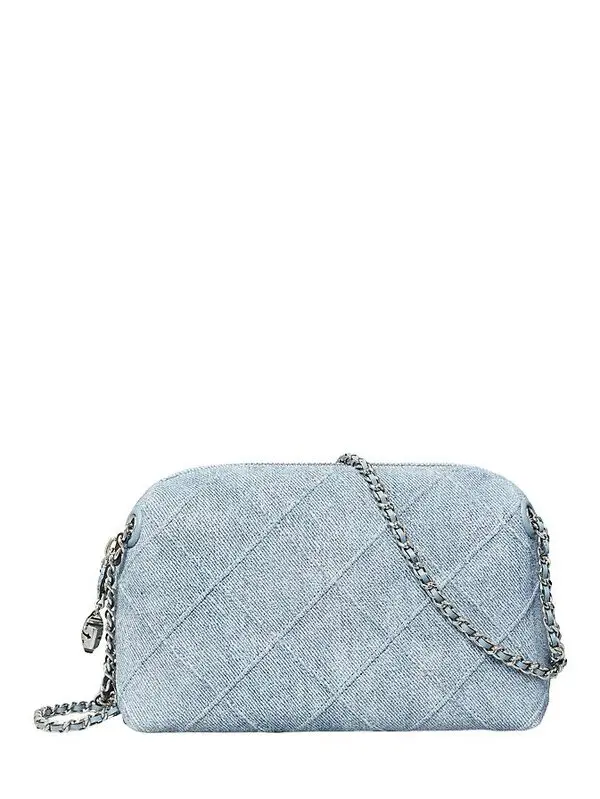 Tory Burch Fleming Soft Leather Crossbody - Denim