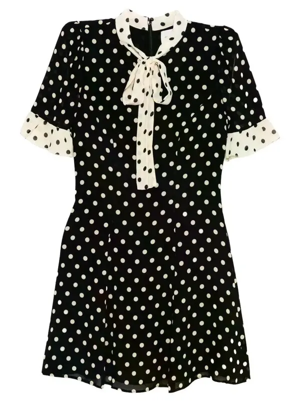 REFORMATION Polka Dot Dress - Black
