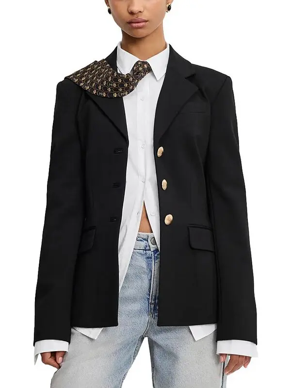 Good American Classic Ponte Blazer - Black