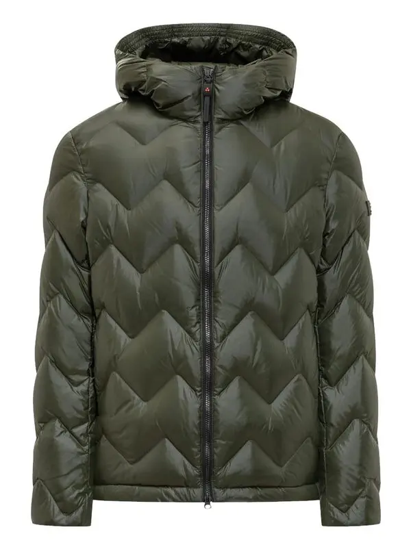 Peuterey Quilted Down Jacket With Hood - Green