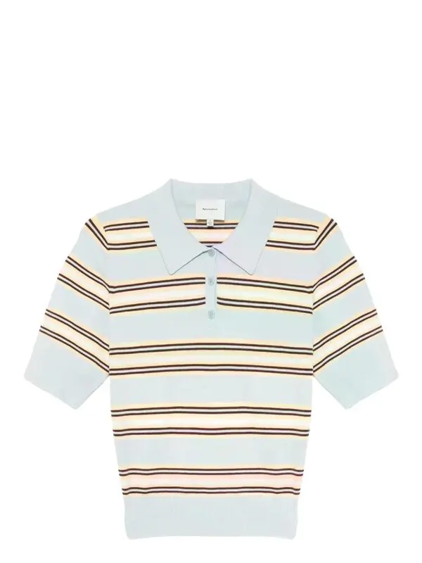REFORMATION Campbell Polo Top - Blue