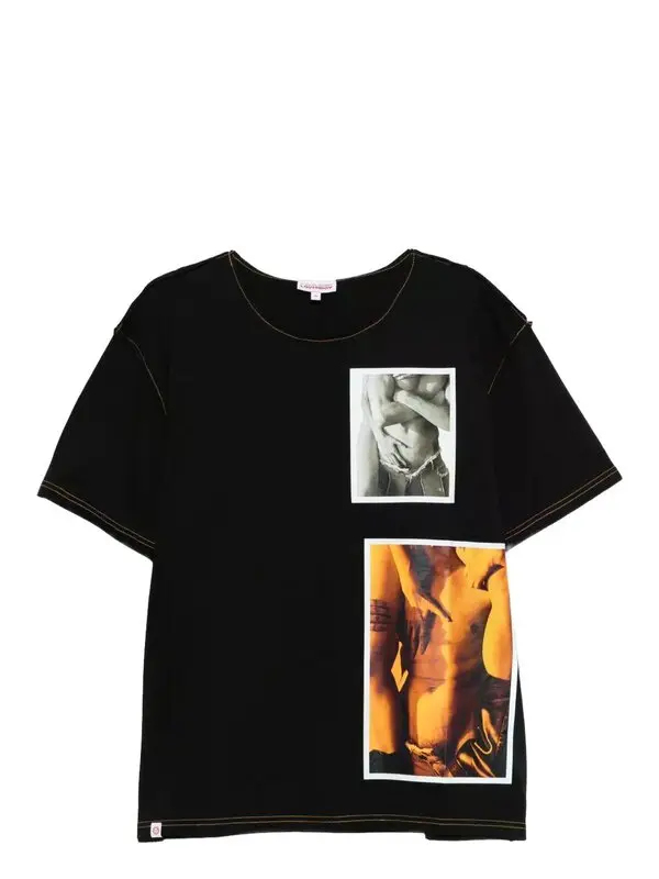 CHARLES JEFFREY Graphic-print T-shirt - Black