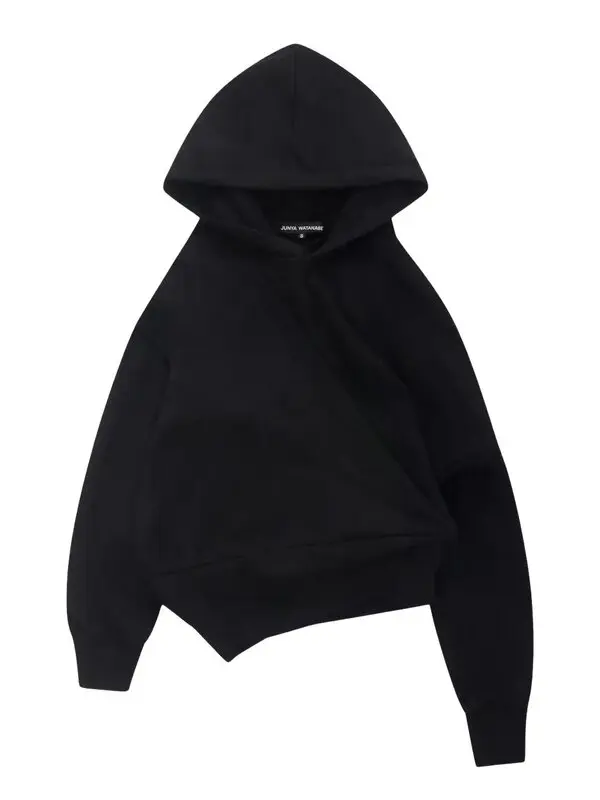 Junya Watanabe Asymmetric Cotton Hoodie - Black