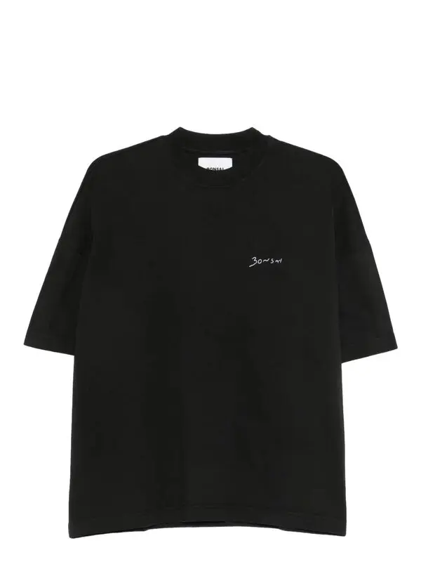 BONSAI Logo-embroidery T-shirt - Black
