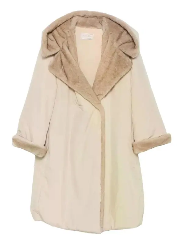 Antonelli Firenze Faux-fur Trimmed Hooded Coat - Neutrals