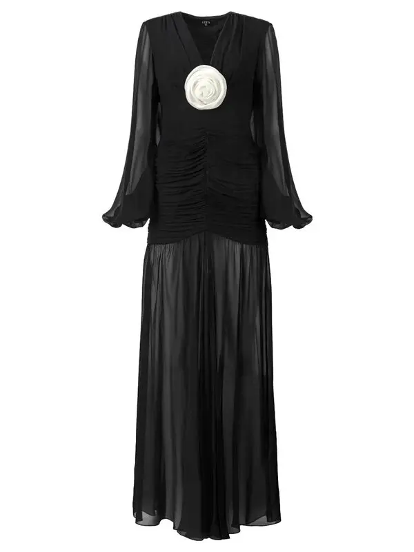LITA COUTURE Fleur Maxi Dress - Black