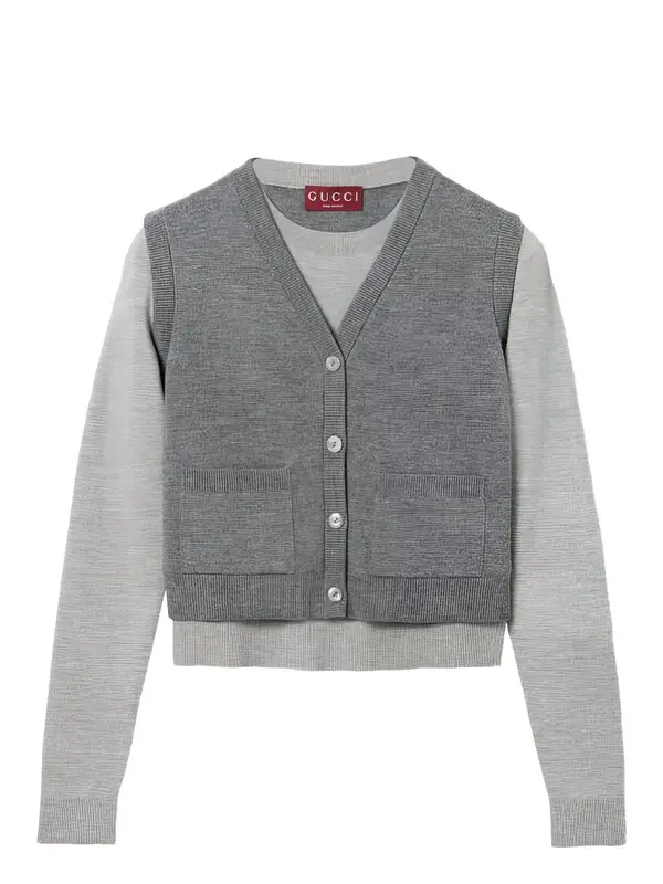 Gucci Layered Top - Grey