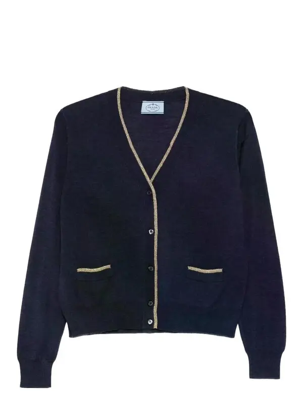Prada V-neck Cardigan - Black